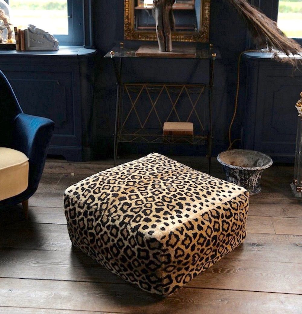 Leopard Print Pouffe - The Forest & Co.